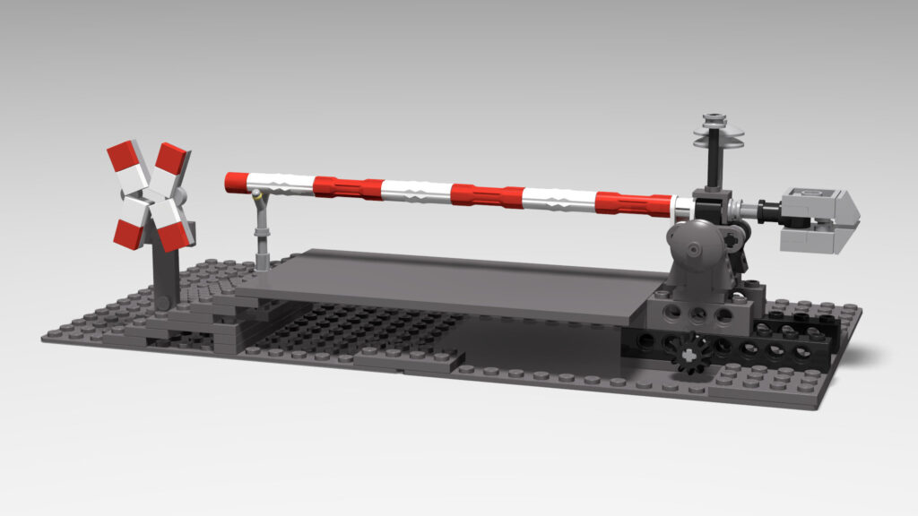 German level crossing “Reichsbahnschranke” – Open L-Gauge